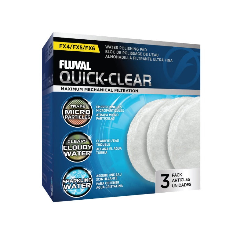 Fluval Canister Quick-Clear FX4 FX5 FX6 Water Polishing Pads 3 Pack ...