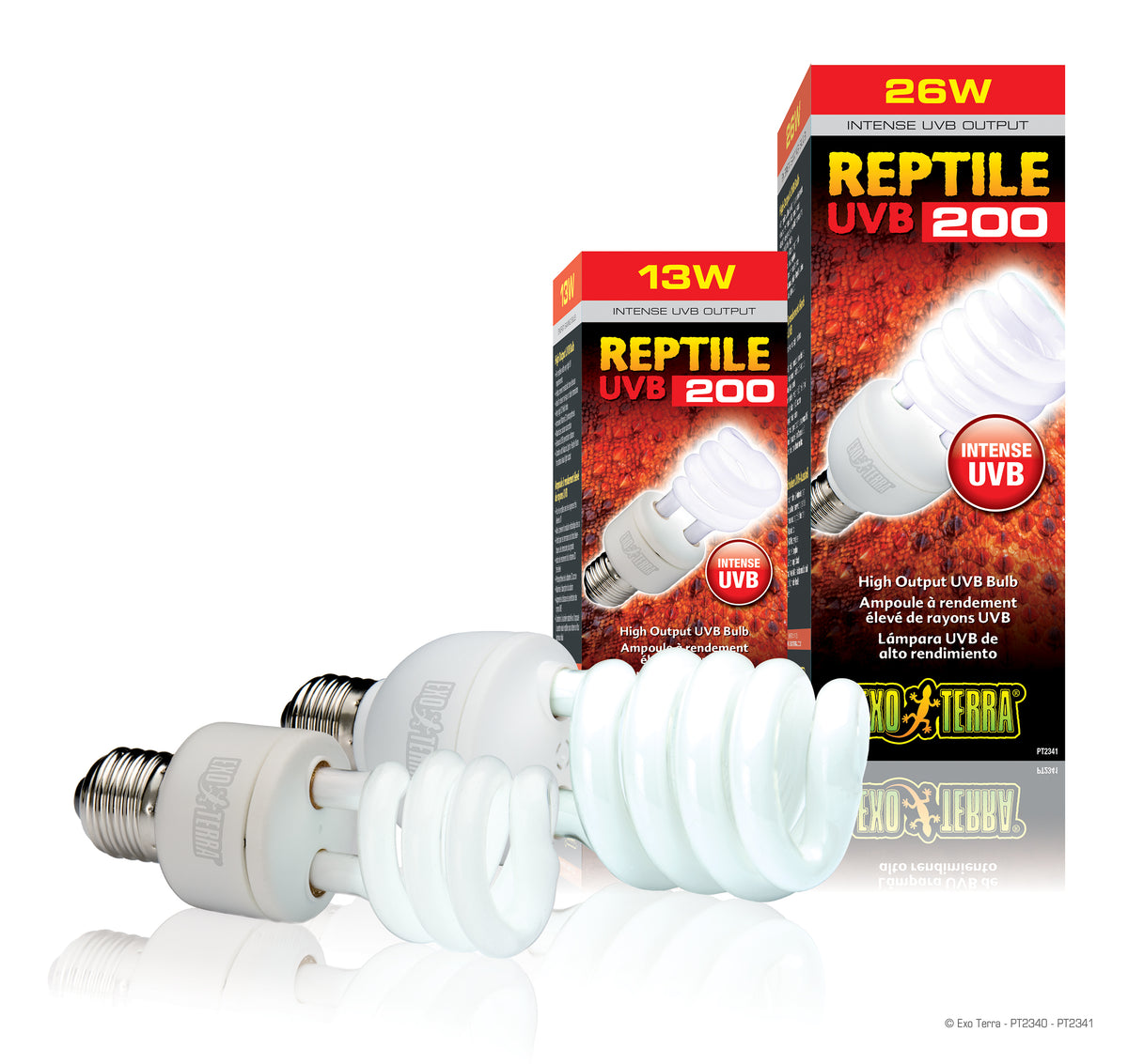 Exo Terra Reptile UVB 200 Lamps - High Output Ultraviolet Bulbs ...